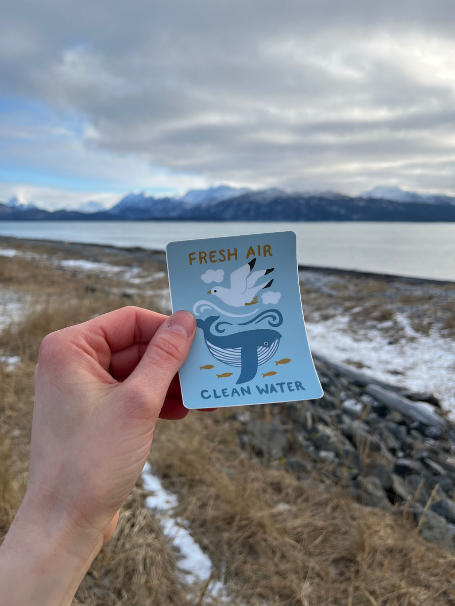 Fresh Air Clean Water Decal – Salmon Sisters