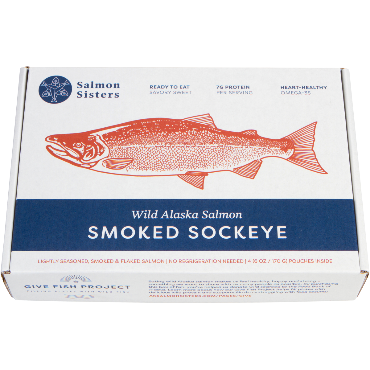 Wild Smoked Sockeye Salmon Box – Salmon Sisters